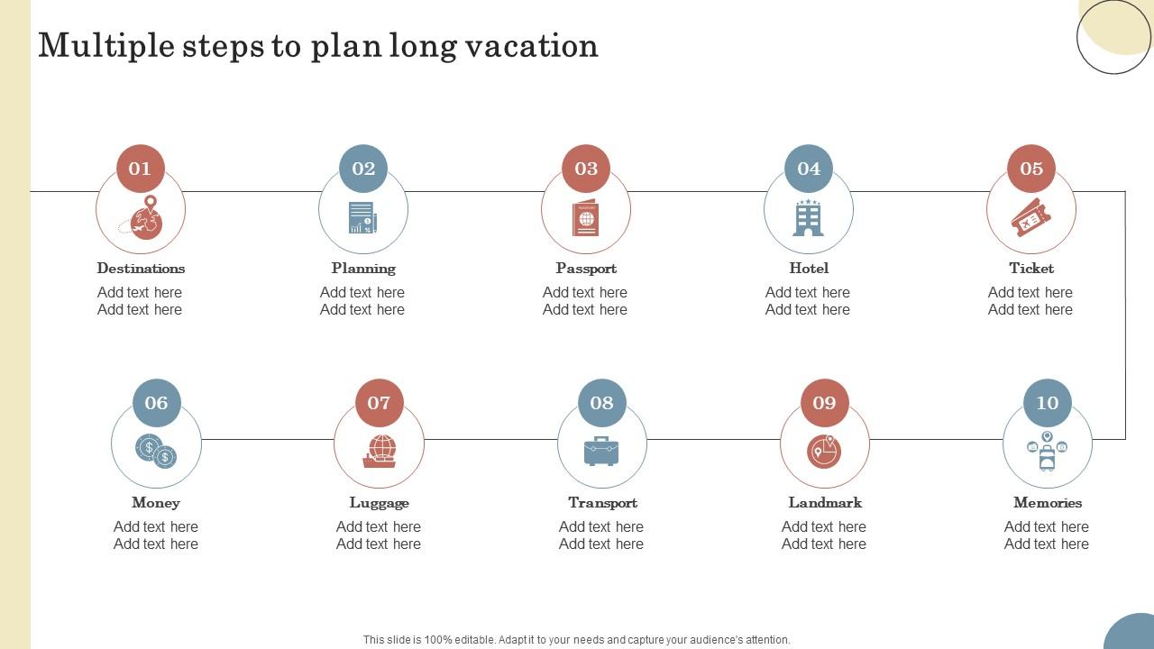 Top 10 Multiple steps to plan long vacation PowerPoint Presentation ...