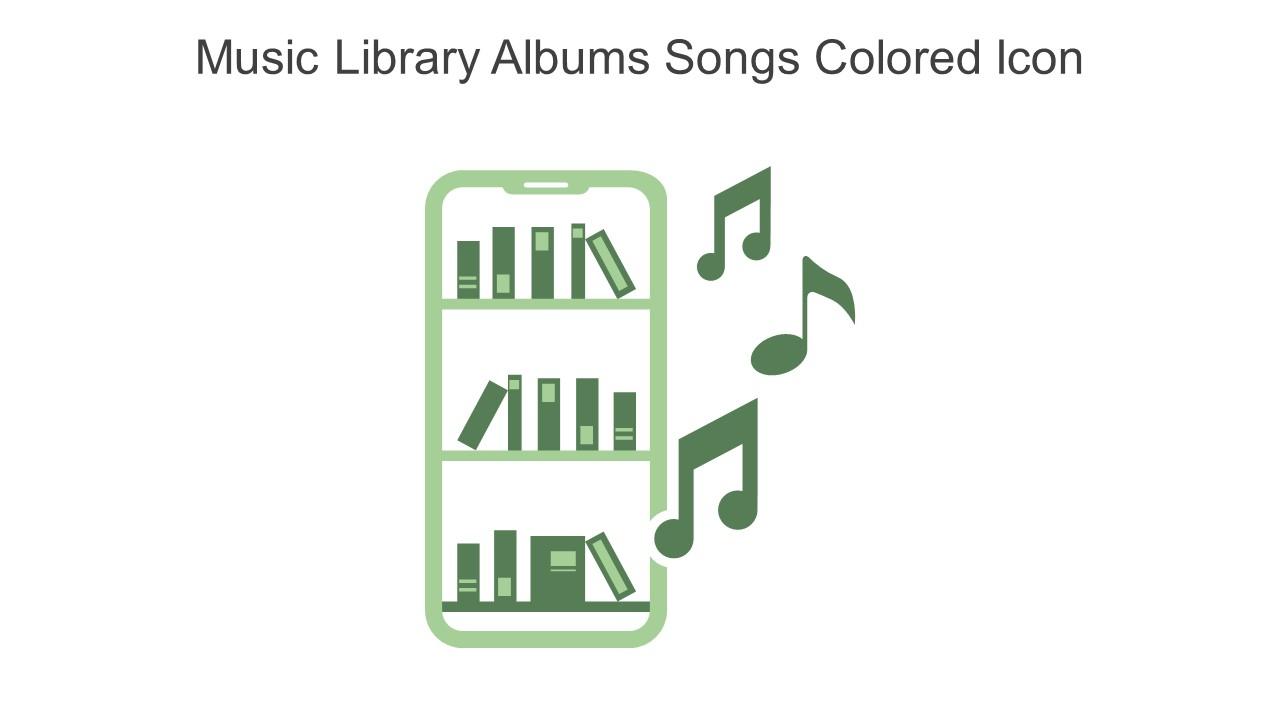 Music Library Albums Songs Colored Icon In Powerpoint Pptx Png And ...