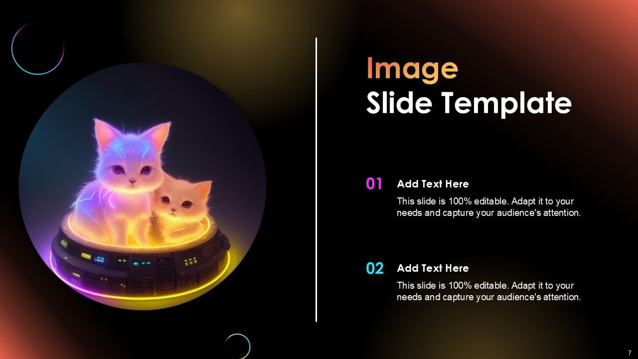 Neon Glow Gradient Powerpoint Background Template