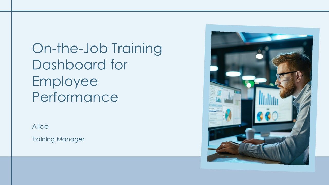 On The Job Training Dashboard For Employee Performance PPT Example AT