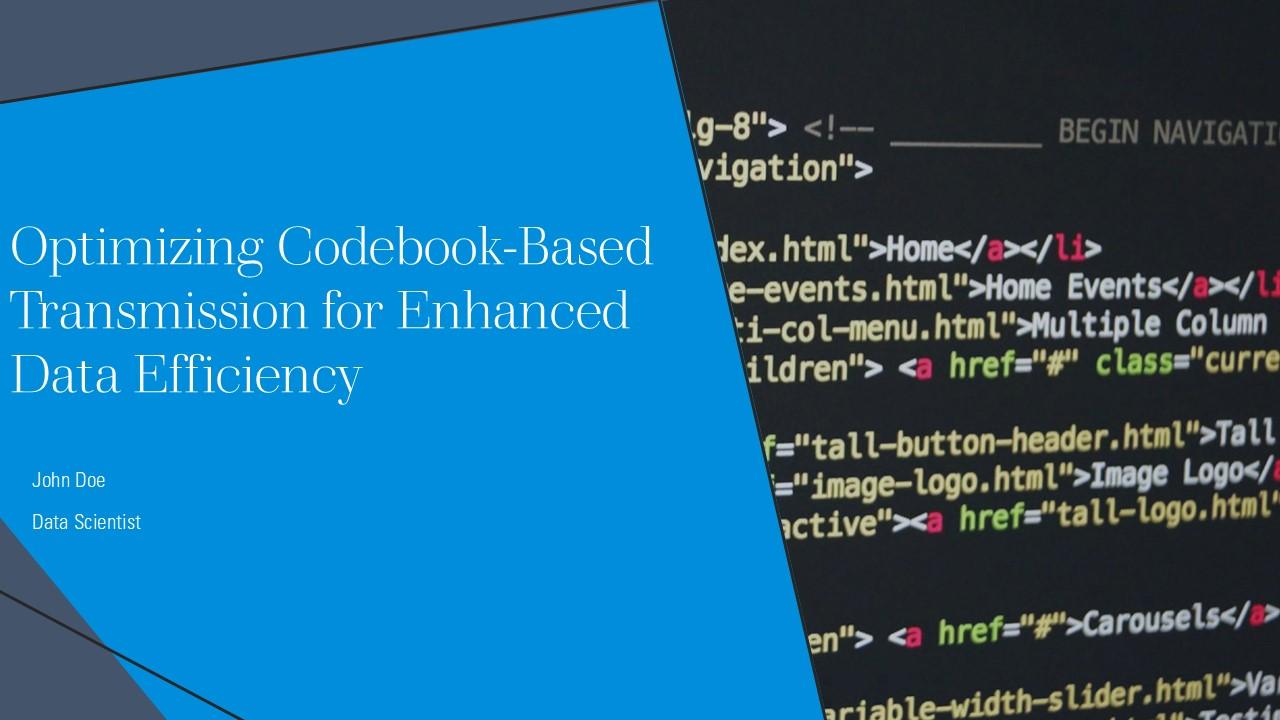 Optimizing Codebook Based Transmission For Enhanced Data Efficiency Ppt