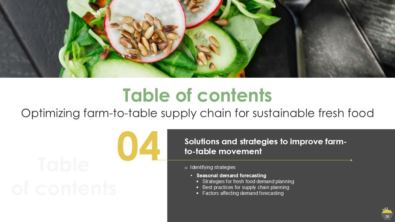 Optimizing Farm To Table Supply Chain For Sustainable Fresh Food Ppt ...