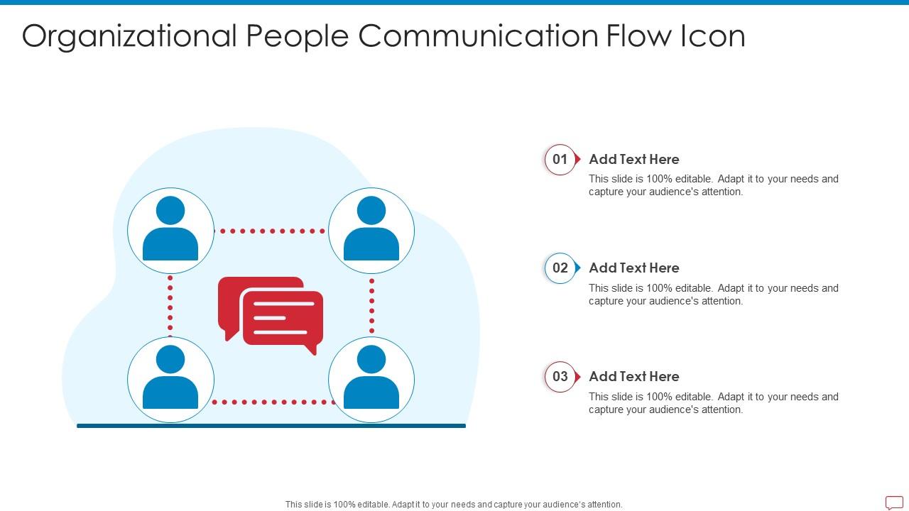 Organizational People Communication Flow Icon | Presentation Graphics ...