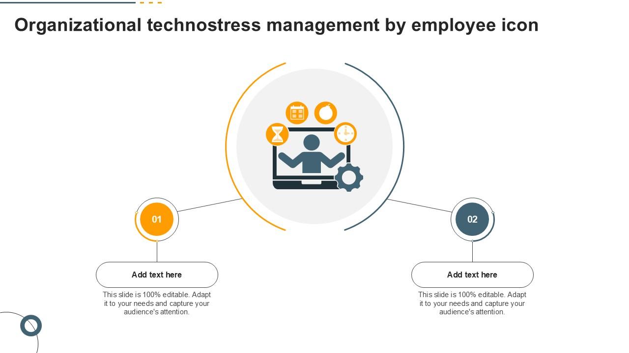 Organizational Technostress Management By Employee Icon Ppt Template ...
