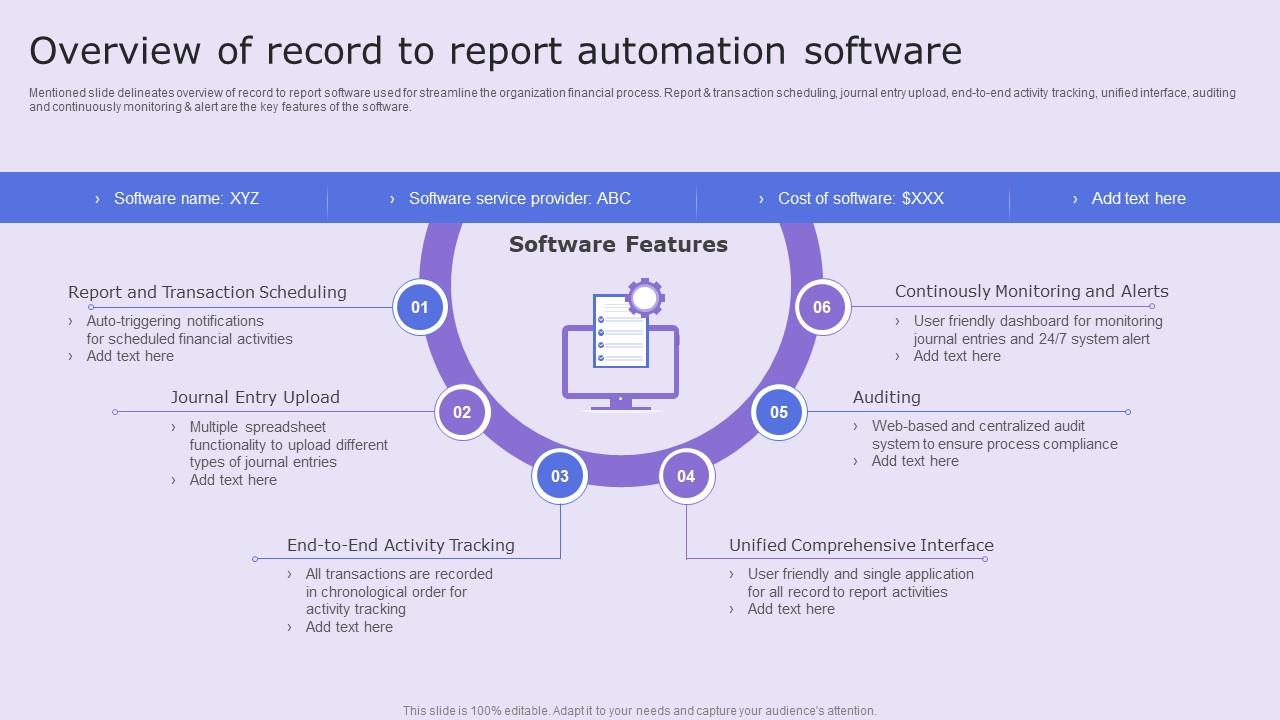 Overview Of Record To Report Automation Software PPT Example Overview Of Record To Report Automation Software PPT Example
