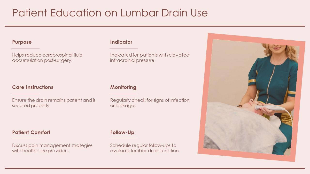 Patient Education On Lumbar Drain Use Craniotomy PPT Presentation ACP ...
