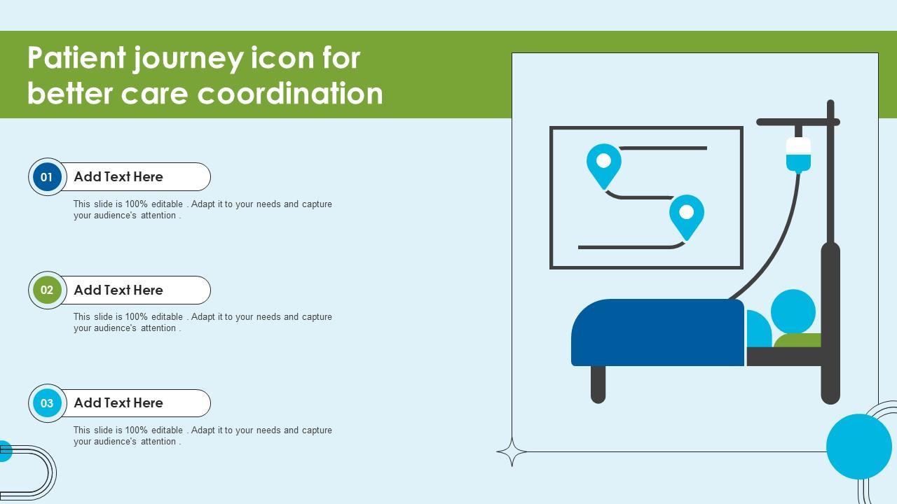 Patient Journey Icon For Better Care Coordination PPT Presentation Patient Journey Icon For Better Care Coordination PPT Presentation