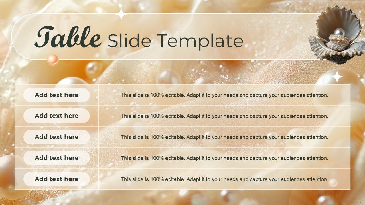 Pearl And Ivory Luxury Powerpoint Background Template