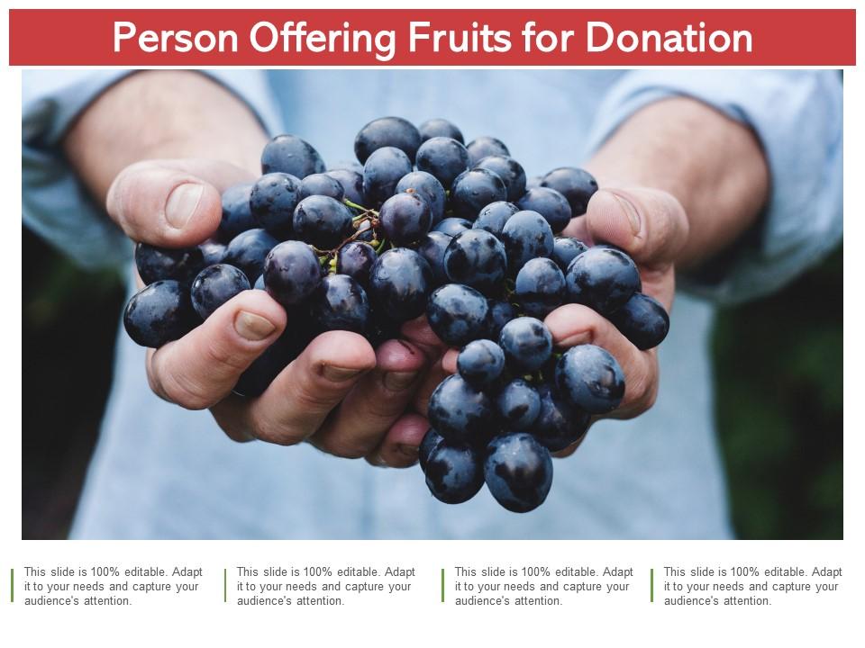Person Offering Fruits For Donation | PowerPoint Presentation Sample ...