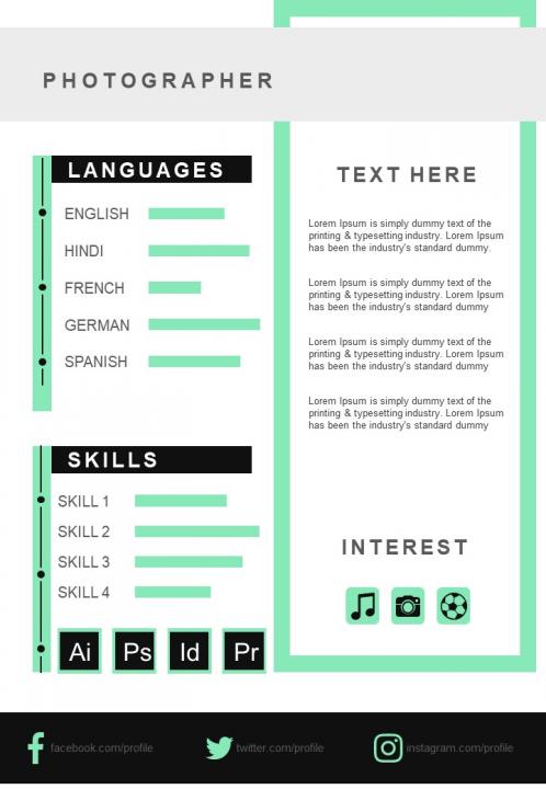 Top 10 Photographer Cv PowerPoint Presentation Templates in 2026