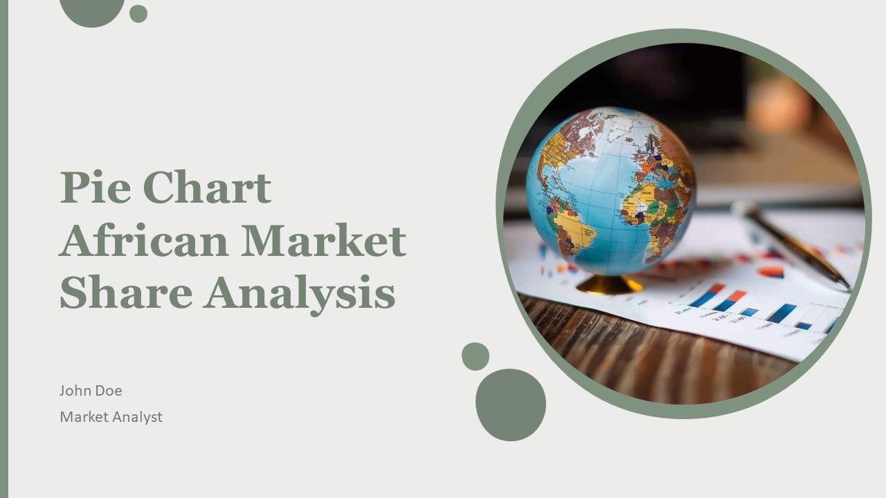 Pie Chart African Market Share Analysis PPT Mockup AT