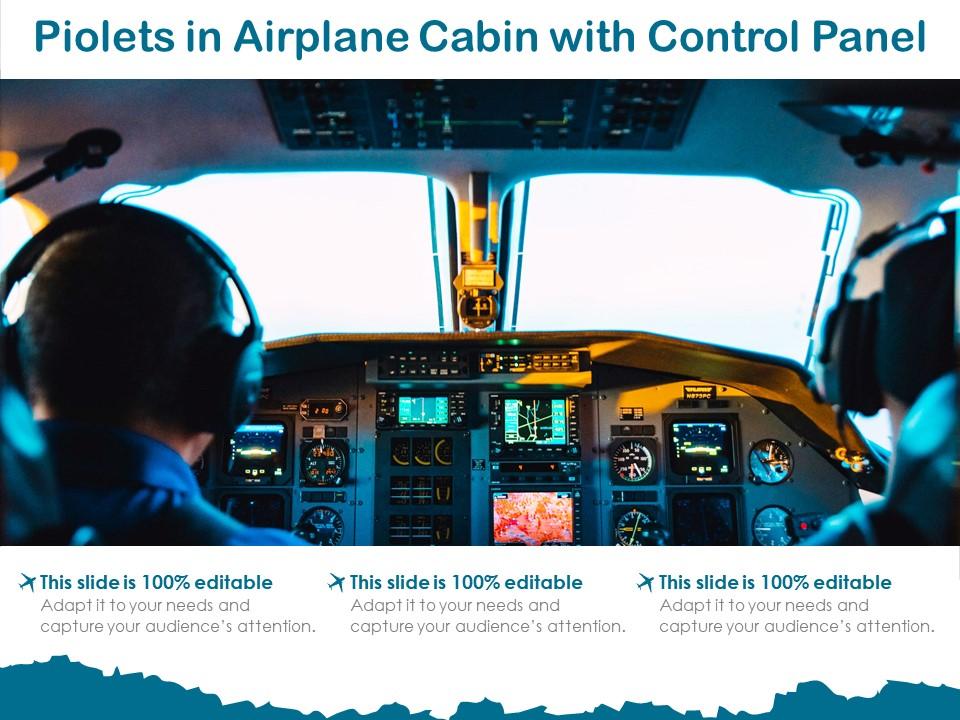 Piolets In Airplane Cabin With Control Panel | Presentation Graphics ...