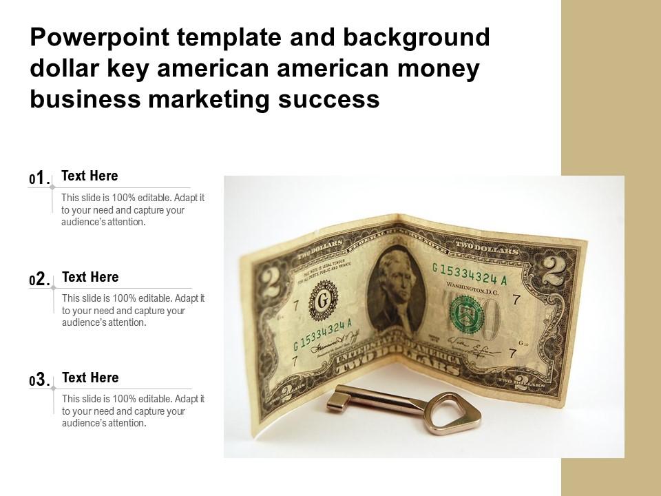 Powerpoint template dollar key american american money business ...