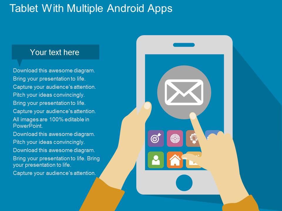 pptx Tablet With Multiple Android Apps Flat Powerpoint Design | PPT Images Gallery | PowerPoint ...