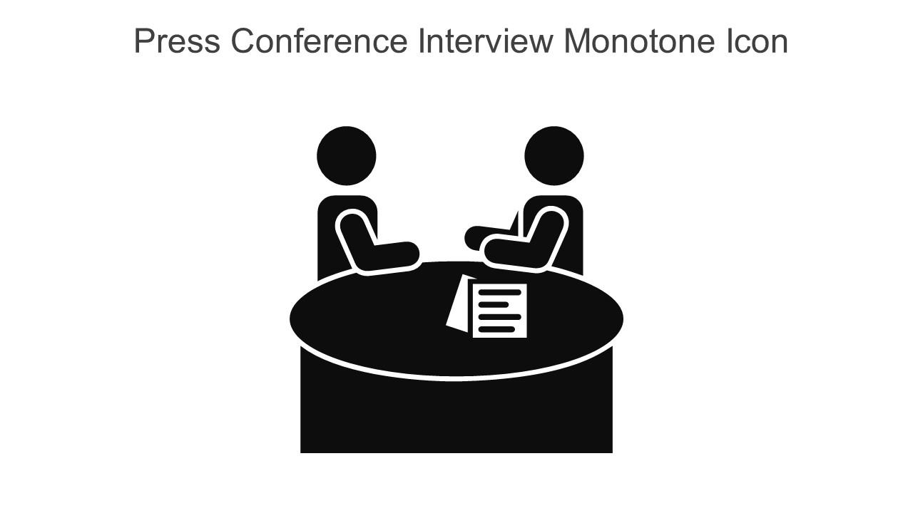 Press Conference Interview Monotone Icon In Powerpoint Pptx Png And Editable Eps Format PPT Sample