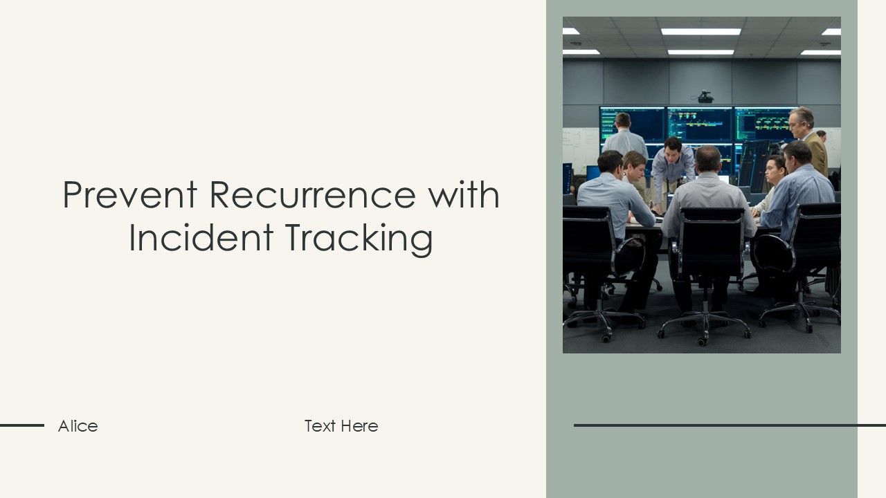 Prevent Recurrence With Incident Tracking PPT Template AT
