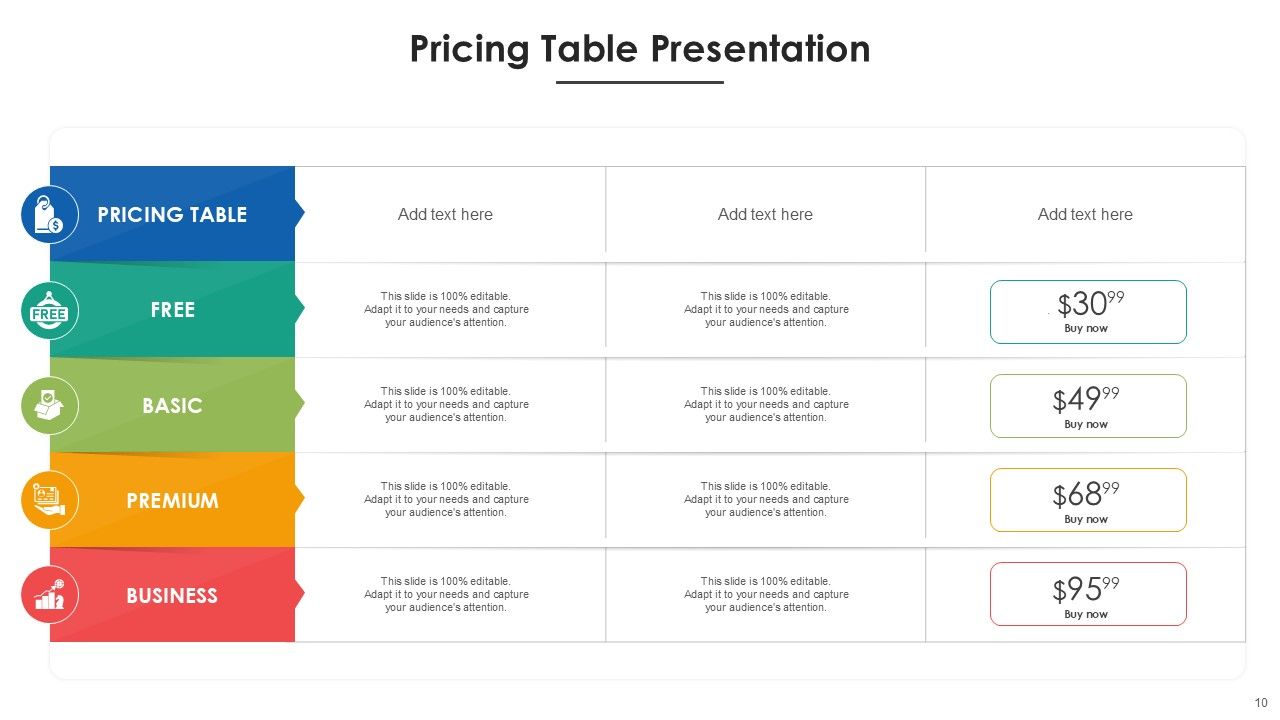Pricing Table Bundle Powerpoint Ppt Templates And Slides PPT Presentation