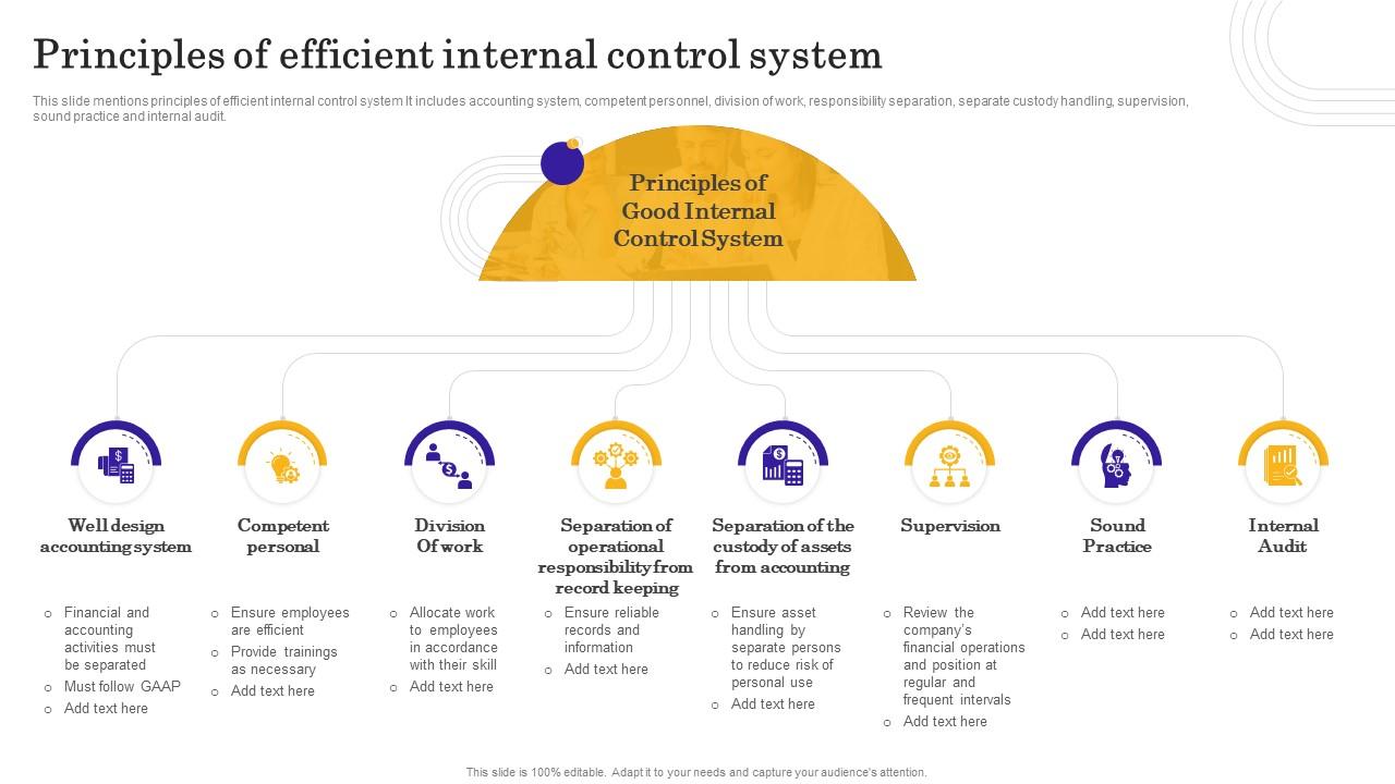 Principles Of Efficient Internal Control System PPT Presentation
