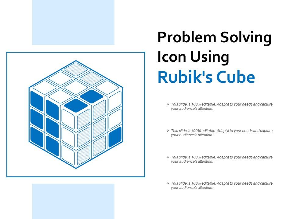 Problem solving icon using rubiks cube | Presentation Graphics ...