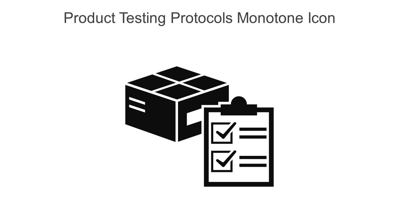 Product Testing Protocols Monotone Icon In Powerpoint Pptx Png And Editable Eps Format Ppt Slide