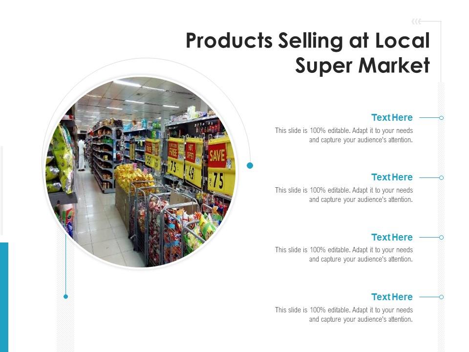 Products Selling At Local Super Market | Presentation Graphics ...