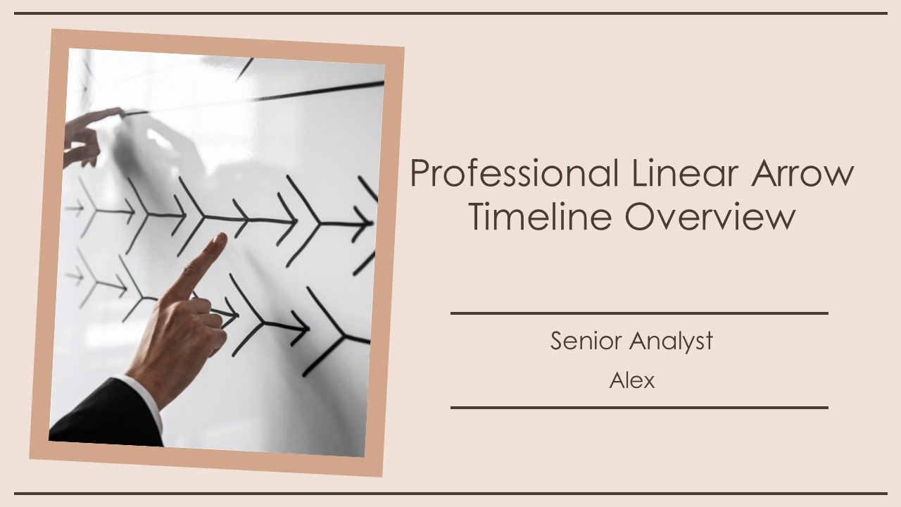 Professional Linear Arrow Timeline Overview PPT Designs AT