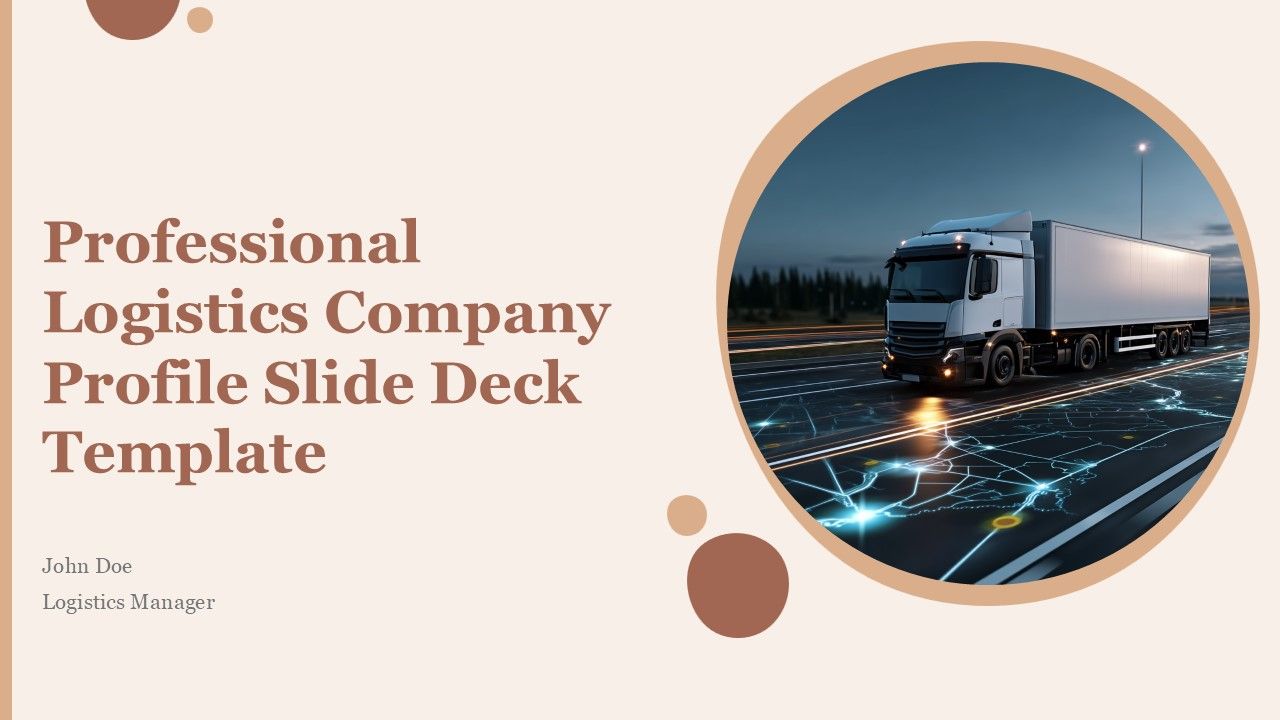 Professional Logistics Company Profile Slide Deck Template PPT H