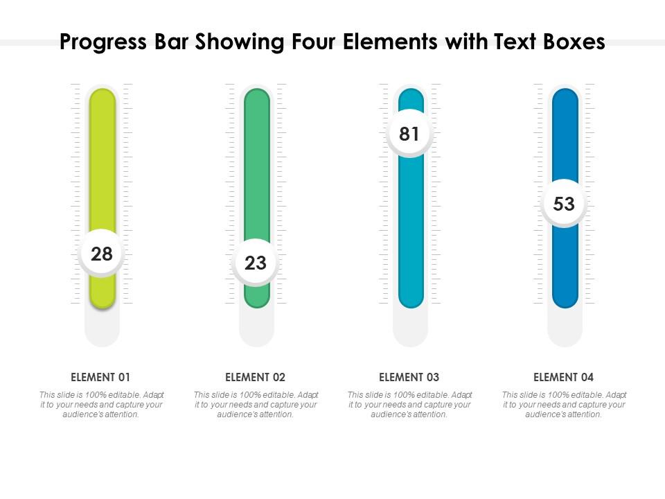 Progress Bar Showing Four Elements With Text Boxes | PPT Images Gallery | PowerPoint Slide Show ...