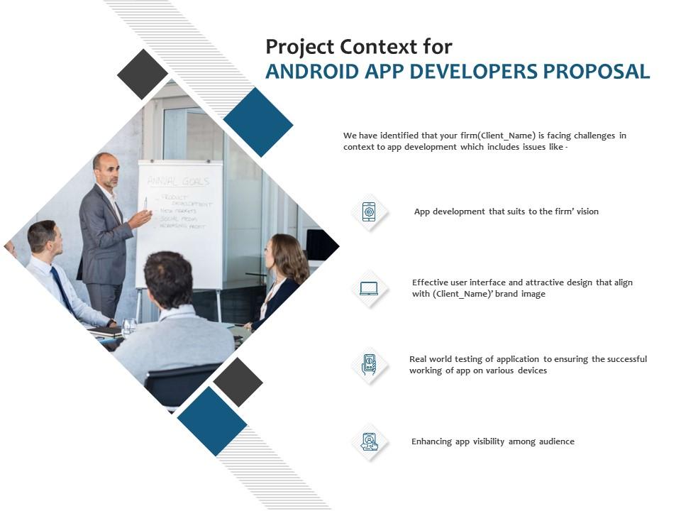 Project Context For Android App Developers Proposal Ppt Gallery Powerpoint Slide Presentation