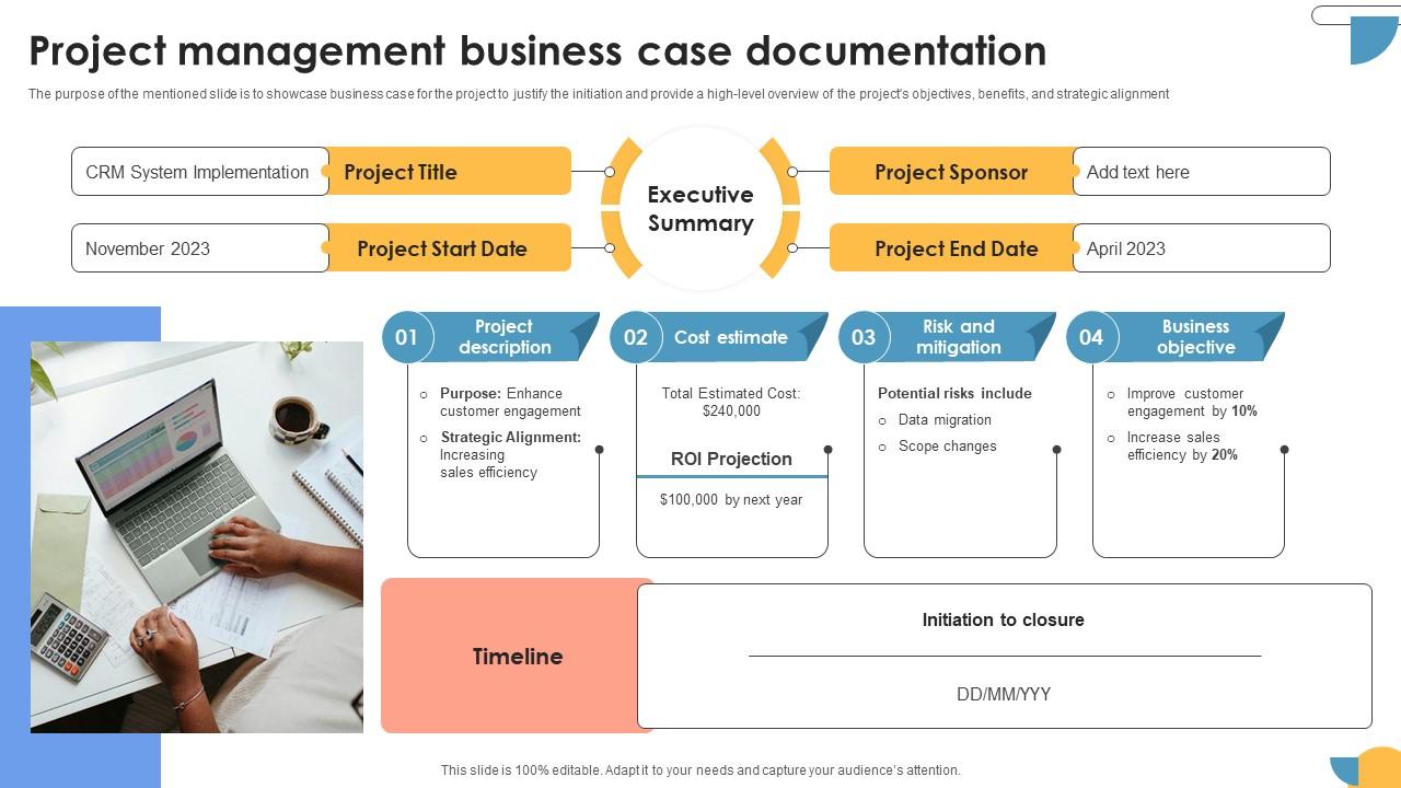 Project Management Business Case Documentation PPT Sample