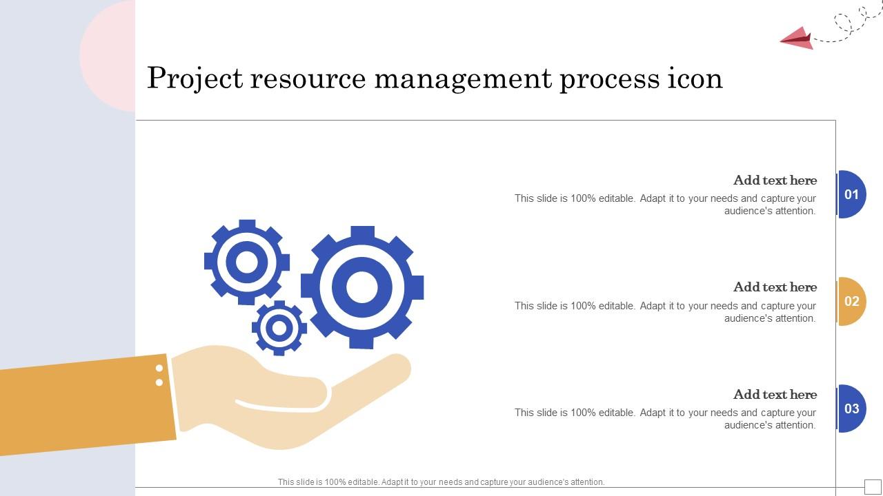 Project Resource Management Process Icon PPT Slide