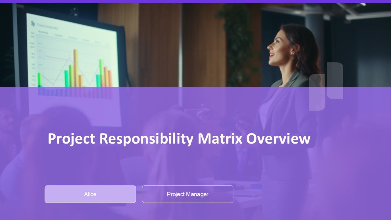 Project Responsibility Matrix Overview PPT Template AT