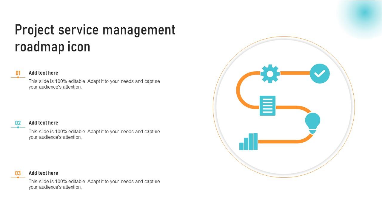 Project Service Management Roadmap Icon PPT Slide Project Service Management Roadmap Icon PPT Slide