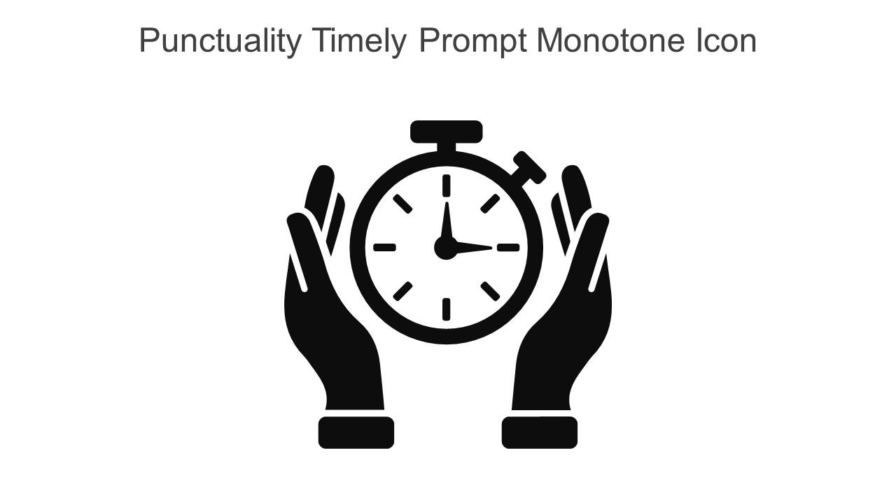 Punctuality Timely Prompt Monotone Icon In Powerpoint Pptx Png And Editable Eps Format Ppt