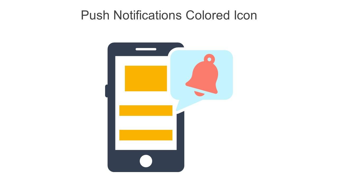 Push Notifications Colored Icon In Powerpoint Pptx Png And Editable Eps
