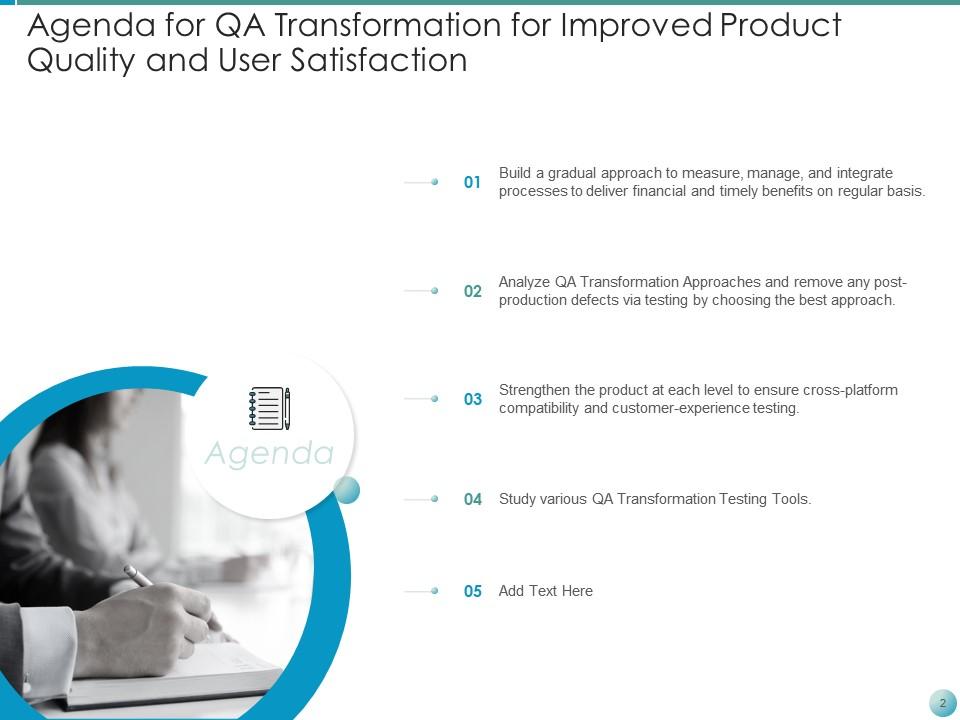 Qa Transformation For Improved Product Quality And User Satisfaction Powerpoint Presentation