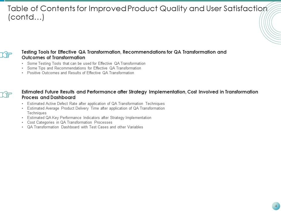 Qa Transformation For Improved Product Quality And User Satisfaction Powerpoint Presentation