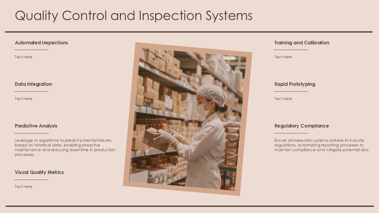 Quality Control And Inspection Systems PPT PowerPoint ST AI SS PPT Slide