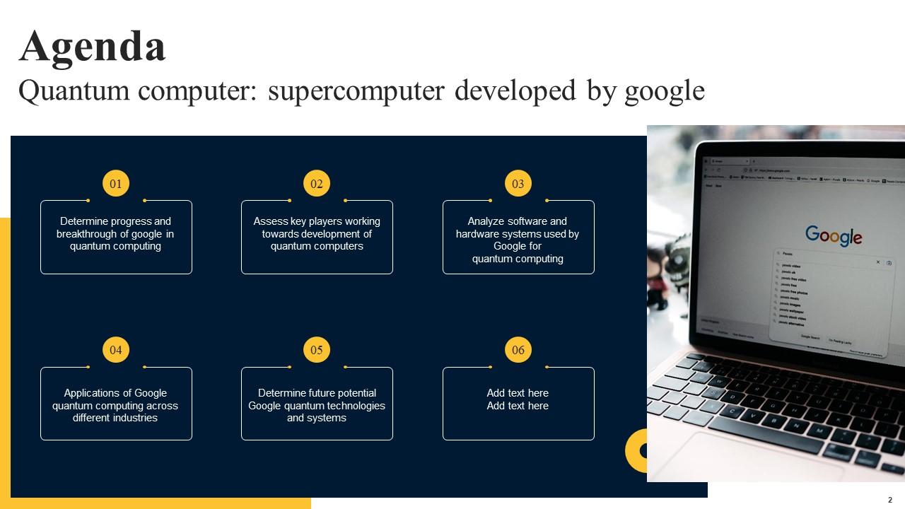 Quantum Computer Supercomputer Developed By Google AI CD V PPT Presentation