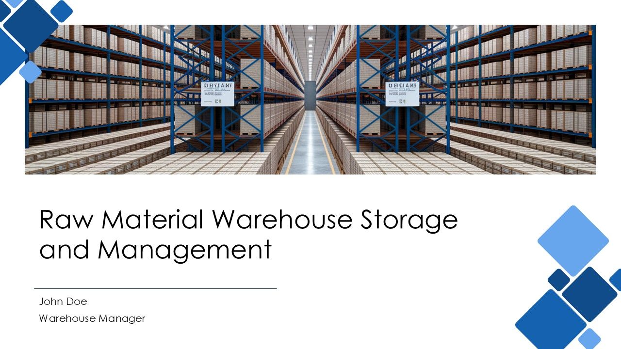 Raw Material Warehouse Storage And Management PPT Outline AT