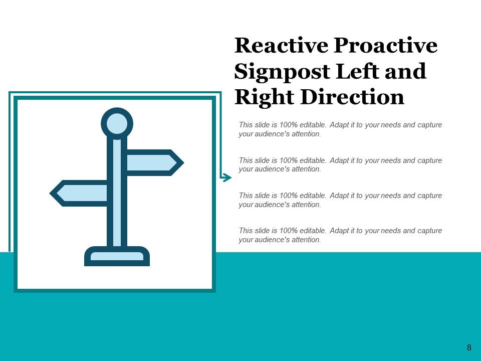 Reactive Proactive Table Showing Attributes Comparison Direction Icon Attribute Presentation