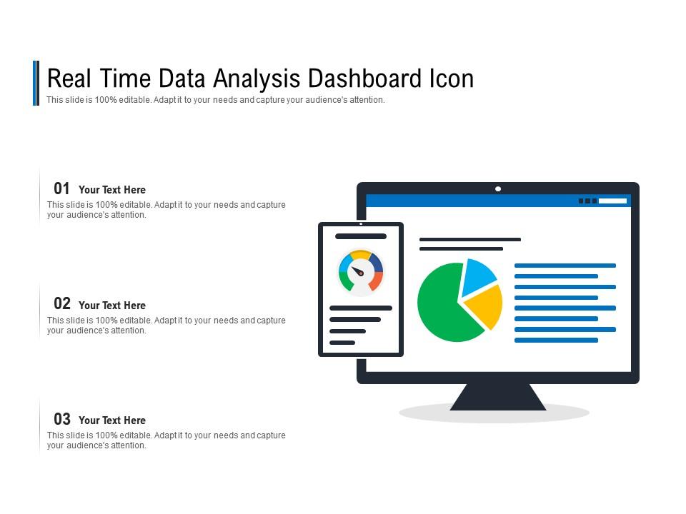 Real Time Data Analysis Dashboard Icon | Presentation Graphics | Presentation PowerPoint Example ...