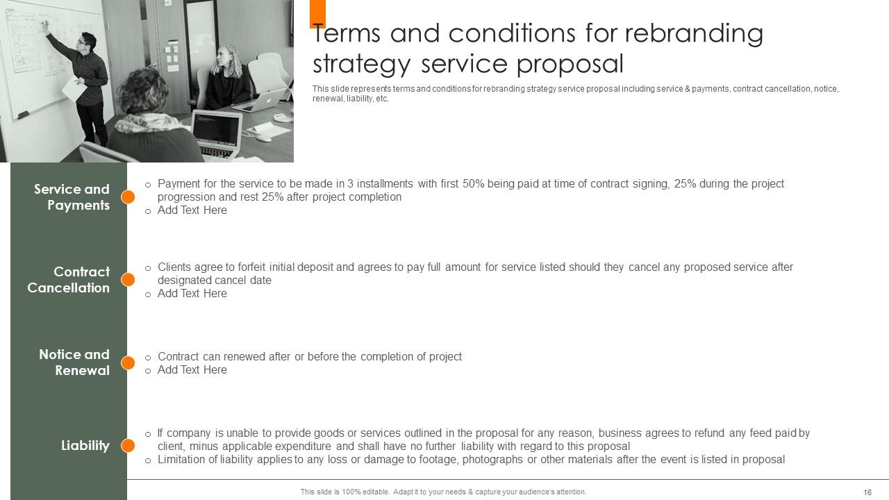 Rebranding Strategy Service Proposal Powerpoint Presentation Slides PPT Presentation