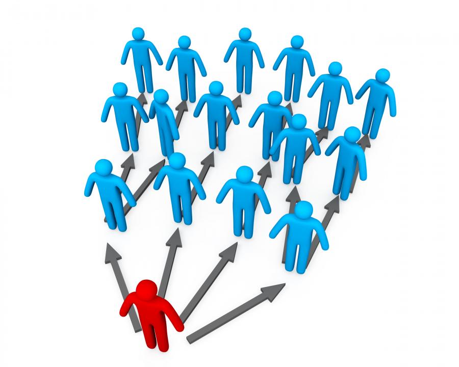 Red 3D Man Defining Skills To Team As Leader Stock Photo | Graphics ...
