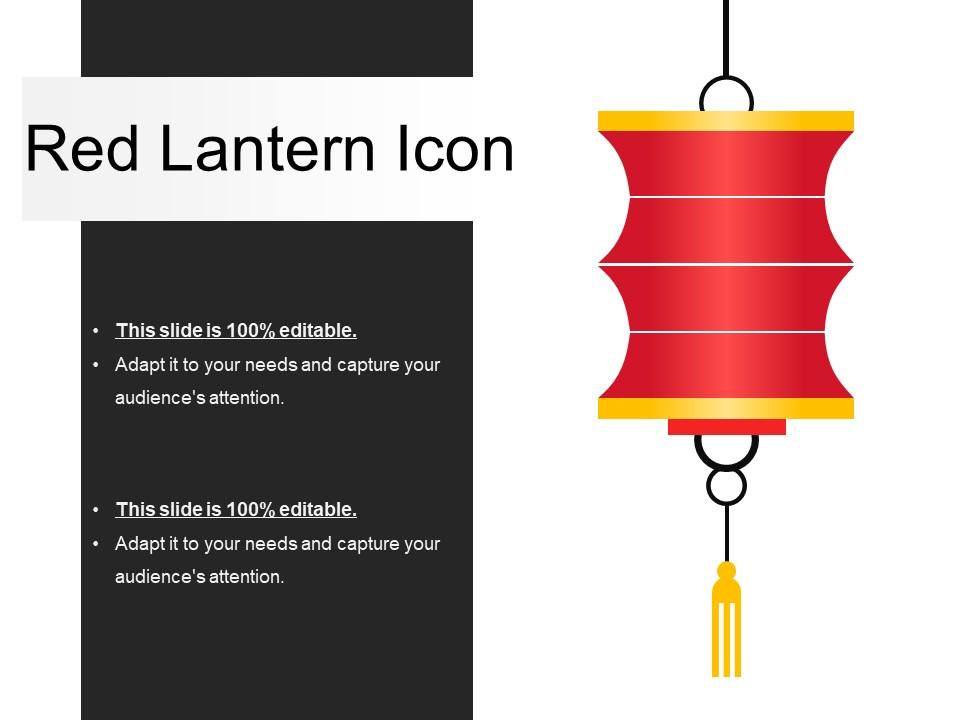 Red Lantern Icon | Presentation PowerPoint Templates | PPT Slide ...