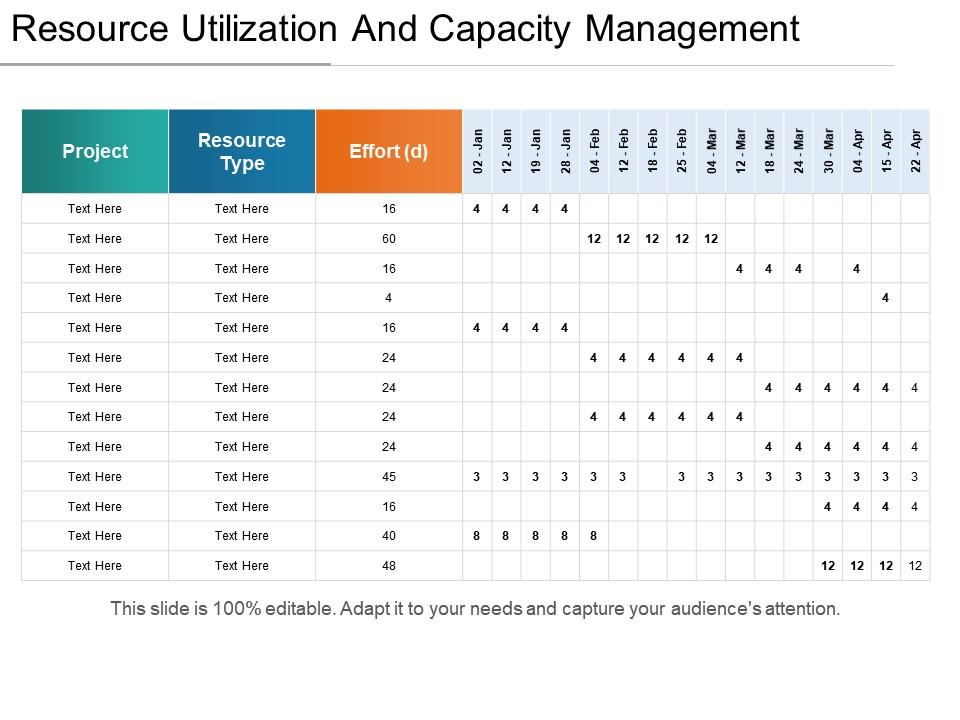 Resource Utilization And Capacity Management Example Of Ppt Powerpoint Templates Designs Ppt