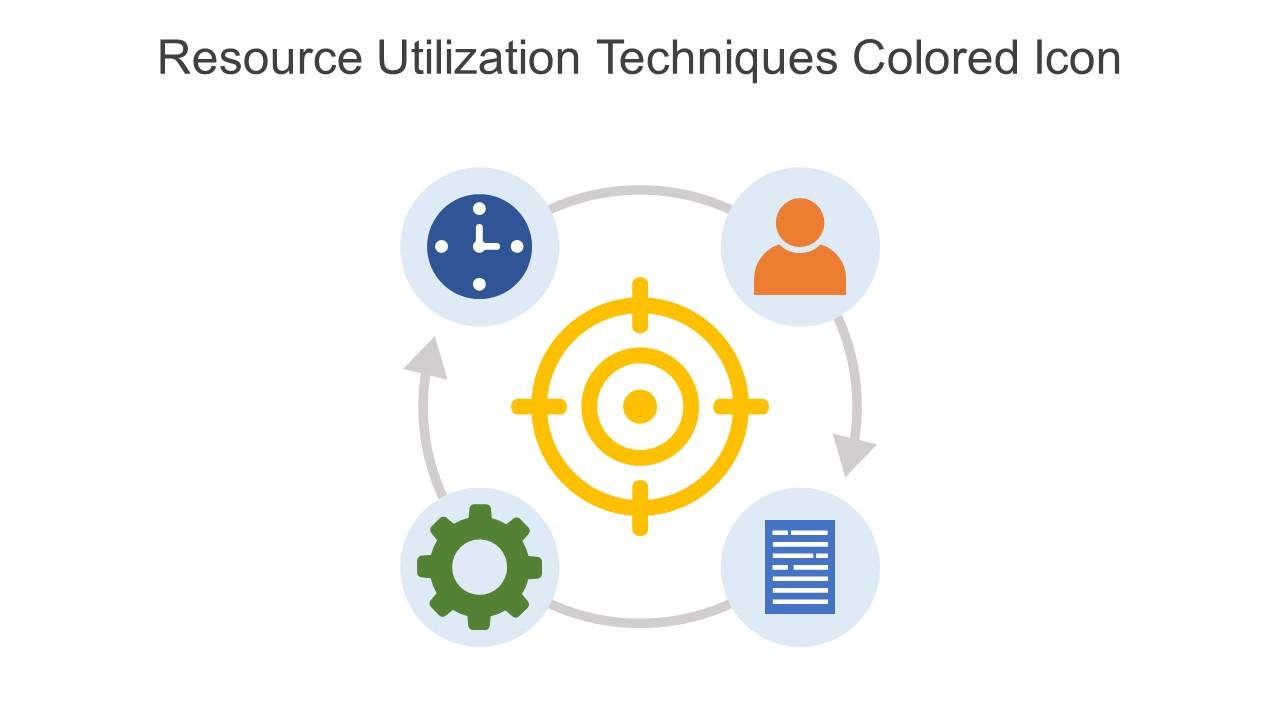Resource Utilization Techniques Colored Icon In Powerpoint Pptx Png And