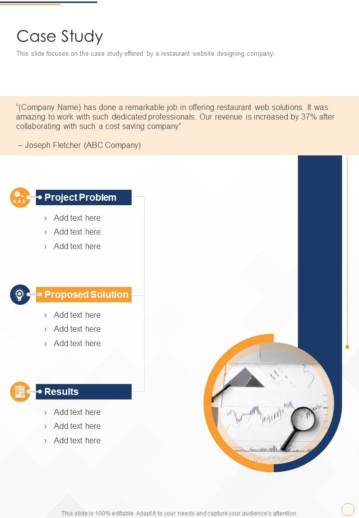 Restaurant Website Development Case Study One Pager Sample Example Document | Presentation ...