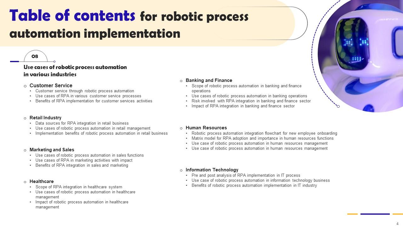 Top 10 Robotic Process Automation Implementation Powerpoint