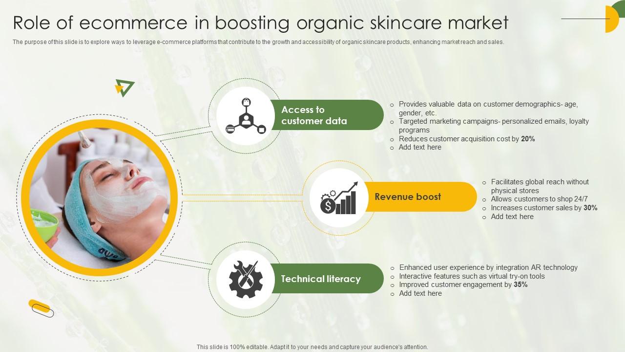 Role Of Ecommerce In Boosting Organic Skincare Market PPT Example